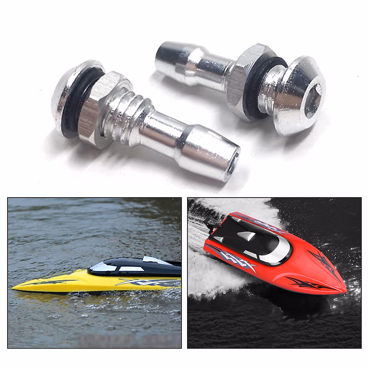 Mxfans 4X Outlet Nozzle Water Valve M6 Silver for RC Boat DIY Connecting