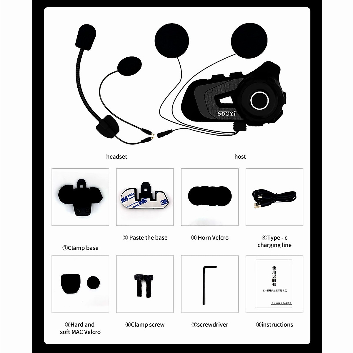 Martian Motocycle Helmet Bluetooth 5.1 Headset Wireless IP67 Waterproof Motoriding, Biking & Skiiing/BlueT-S2 /1000M Intercom/2 in 1 Microphone/2 Riders Intercom/