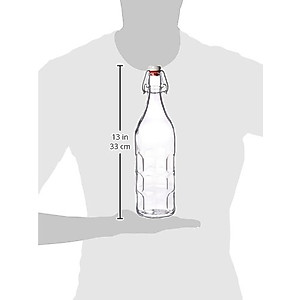 Bormioli Rocco Moresca Bottle, 33.75 oz, Clear