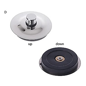 1PC Stainless Steel Rubber Bath Tub Sink Floor Drain Plug Water Stopper Tool for Kitchen Laundry Bathroom-C