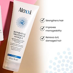 ALOXXI Repair Hair Mask for Color-Treated Hair - Hair Treatment Mask with Keratin & Peptides - Deep Treatment Masque for Dull & Damaged Hair, 6.8Fl Oz