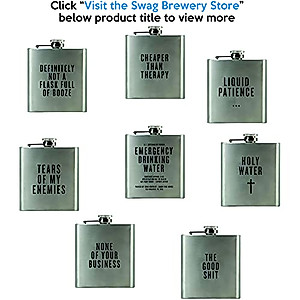 TEARS OF MY ENEMIES | Damn Fine Hip Flask | 6oz Stainless Steel | Funny Men's, Bachelor, Liquor Guy Gift for Whiskey Lovers | Unique Guy and Military Flasks