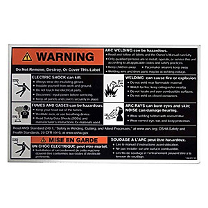 Miller 134327 Label, Warning General Precautionary StaticWire Fe