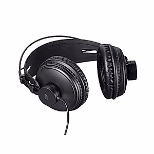 Monoprice - 116150 Modern Retro Over Ear Headphones with Ultra-Comfortable Ear Pads Perfect for Mobile Devices, HiFi, and Audio/Video Production Black