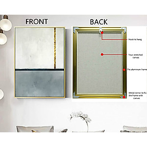 GVS-ART DIY Metal Floating Frame for 12X12 Canvas Painting Art,4/5"(2.1cm) Depth, Floater Frame,Mental Frame Kit, Cut to Pieces,Not Include Canvas or Mat Light Gold Frame