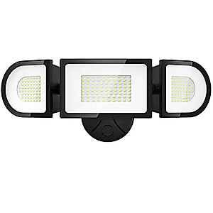 Onforu 100W Flood Lights Outdoor, 9000LM Super Bright LED Flood Light Outdoor Switch Controlled, IP65 Waterproof LED Exterior Floodlight with 3 Adjustable Head, 6500K White Outdoor Security Light