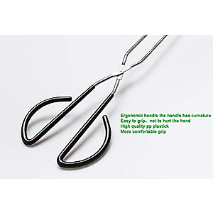 Stainless Steel Kitchen Tongs, Hiash 16 Inch Extra Long Scissor Tongs with Comfortable Handle for Barbecue Grilling