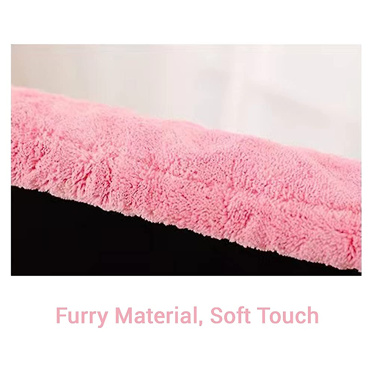 LINXTAR 20''-29'' Computer Monitor Cover with Cat Ear Design Furry Kawaii Pink Monitor Dust Cover Elastic Dustproof Christmas Gift for PC Tablet TV
