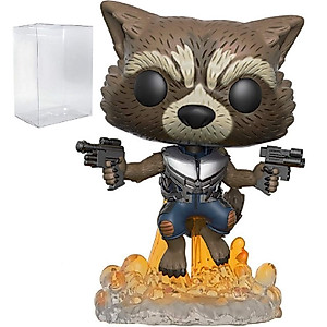 Marvel POP Guardians of The Galaxy Vol. 2 - Flying Rocket Raccoon Funko Pop! Vinyl Figure (Bundled with Compatible Pop Box), Multicolor, 3.75 inches