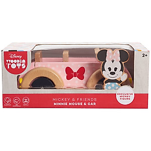 Disney Wooden Toys Minnie Mouse Figure and Vehicle, Officially Licensed Kids Toys for Ages 3 Up by Just Play