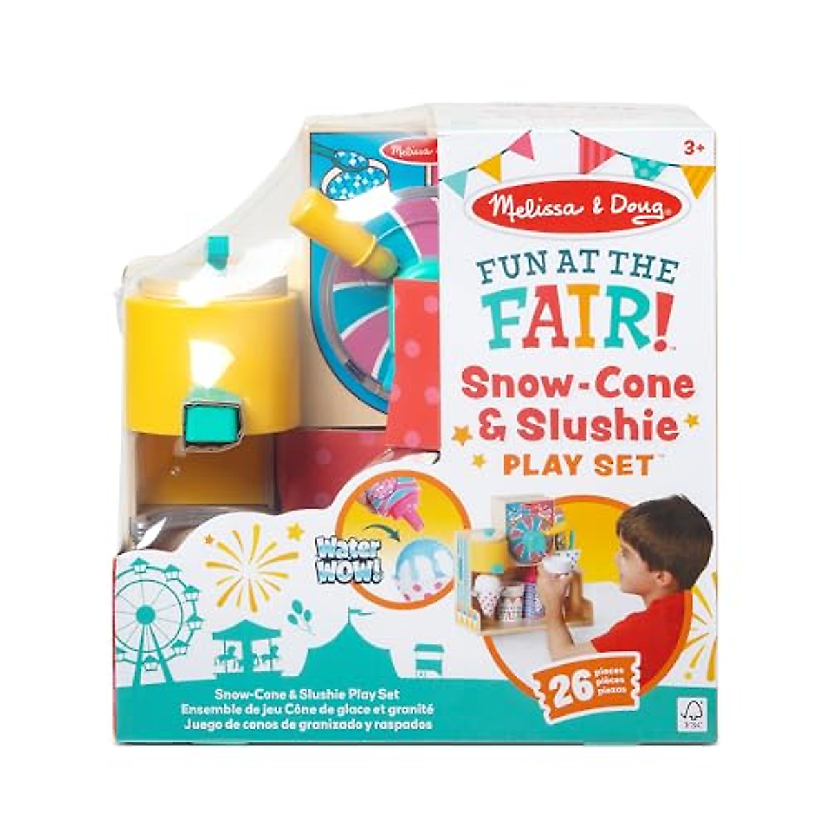 Melissa & Doug Fun at The Fair! Wooden Snow-Cone and Slushie Play Food Set - FSC Certified