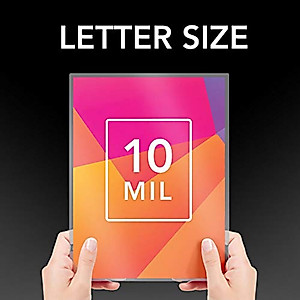 GBC Laminating Sheets, Thermal Laminating Pouches Letter Size, 10mil, HeatSeal Crystal Clear, 50 Pack (3200405)