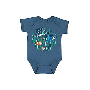 Out of Print Finding Nemo: Just Keep Reading Baby Bodysuit 12 Mo Blue