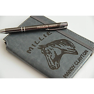 Goldfinches on Thistle journal with custom text leather bound, strip with the same color to keep it closed, jotter, scribbling pad, pet loss journal