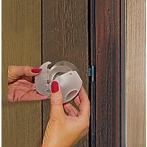 Dreambaby EZY-Fit Door Knob Child Proof Safety Covers - Fits Most Standard Doorknobs - Suitable for Push & Twist Locks - White - 3 Pack - Model L908