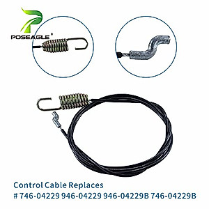 POSEAGLE 2 Pack 946-04229B Drive Clutch Cable Replaces MTD 746-04229 746-04229B 946-04229, Oregon 46-032 for Many 2-Stage Snow Throwers (2005–2012)