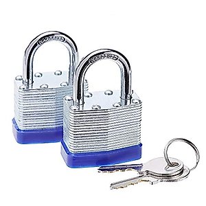 Fu Volante Laminated Steel Key Lock, 1-9/16 in. Wide Body, 2 Padlocks Keyed Alike