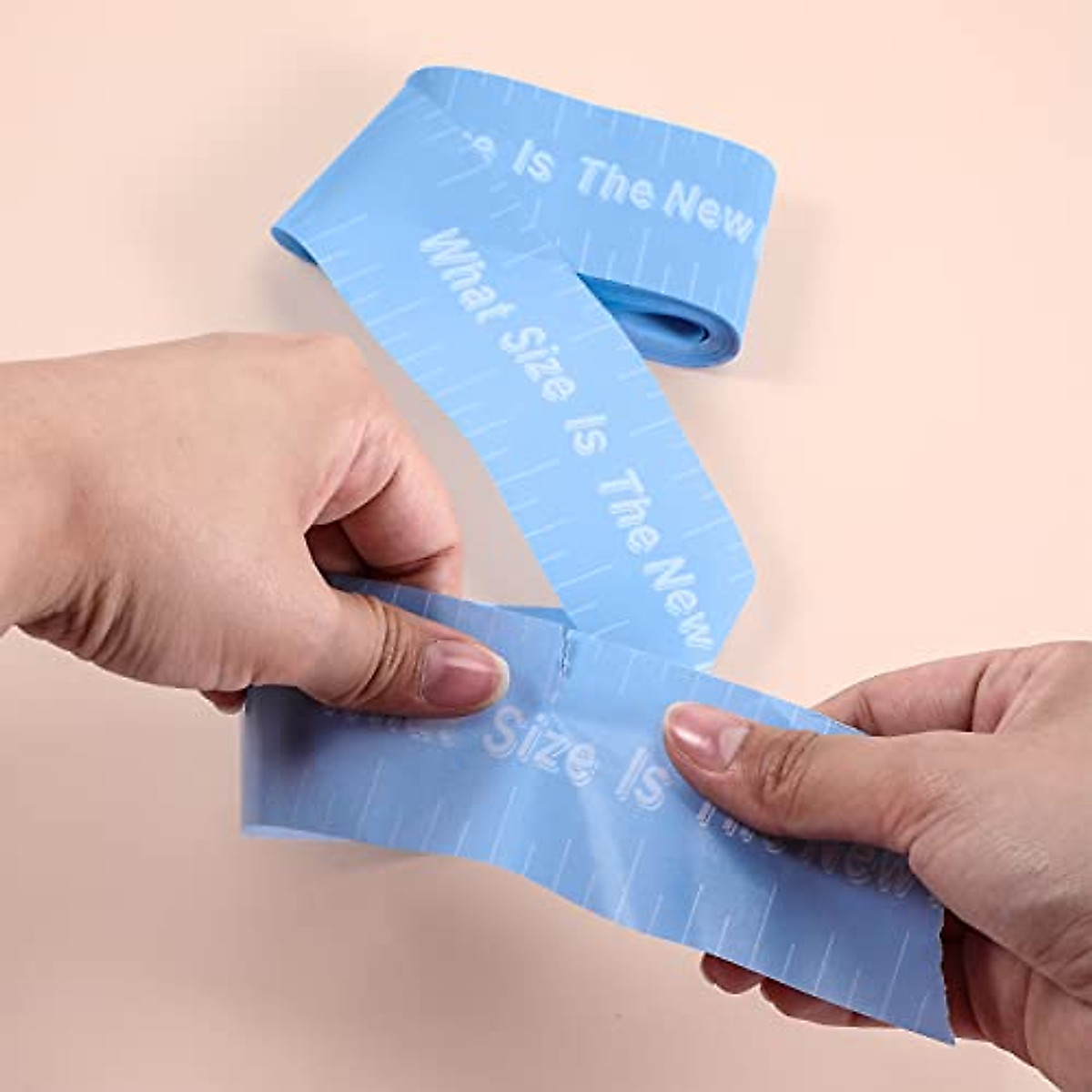 2 Rolls 2 Inch x 150 Feet Baby Shower Measuring Tape Tummy Measure Belly Game Paper Belly Measuring Tape for Baby Shower Party Decorations Supplies (Sky Blue)