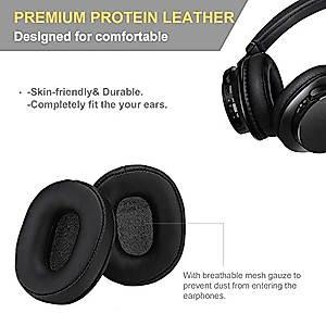 Replacement Ear Cusions Earpads Compatible with Audio-Technica ATH-SR5 SR5BT On-Ear Headphones (ATH-SR5 Black)