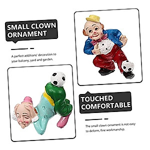 ABOOFAN 15 Pcs Miniatures Kids Planter Desk Top Decor Tiny People Toy Mini Clown Figurines Circus Party Favors Funny Clown Decor Bonsai Cartoon Clown Miniature Clown Ornaments Baby Statue