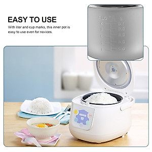 Cabilock 2L Kitchen Inner Cooking Pot Non-stick Inner Pot Universal Inner Pot Rice Cooker Supply Nonstick Cooking Pot Inner, Silvery