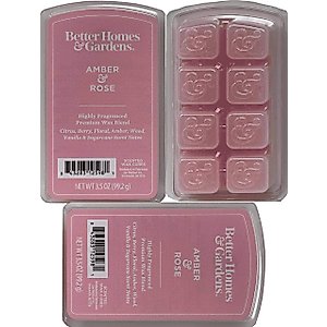 Better Homes & Gardens. Better Homes and Gardens - Amber and Rose 3.5oz Scented Wax Cubes 3-Pack