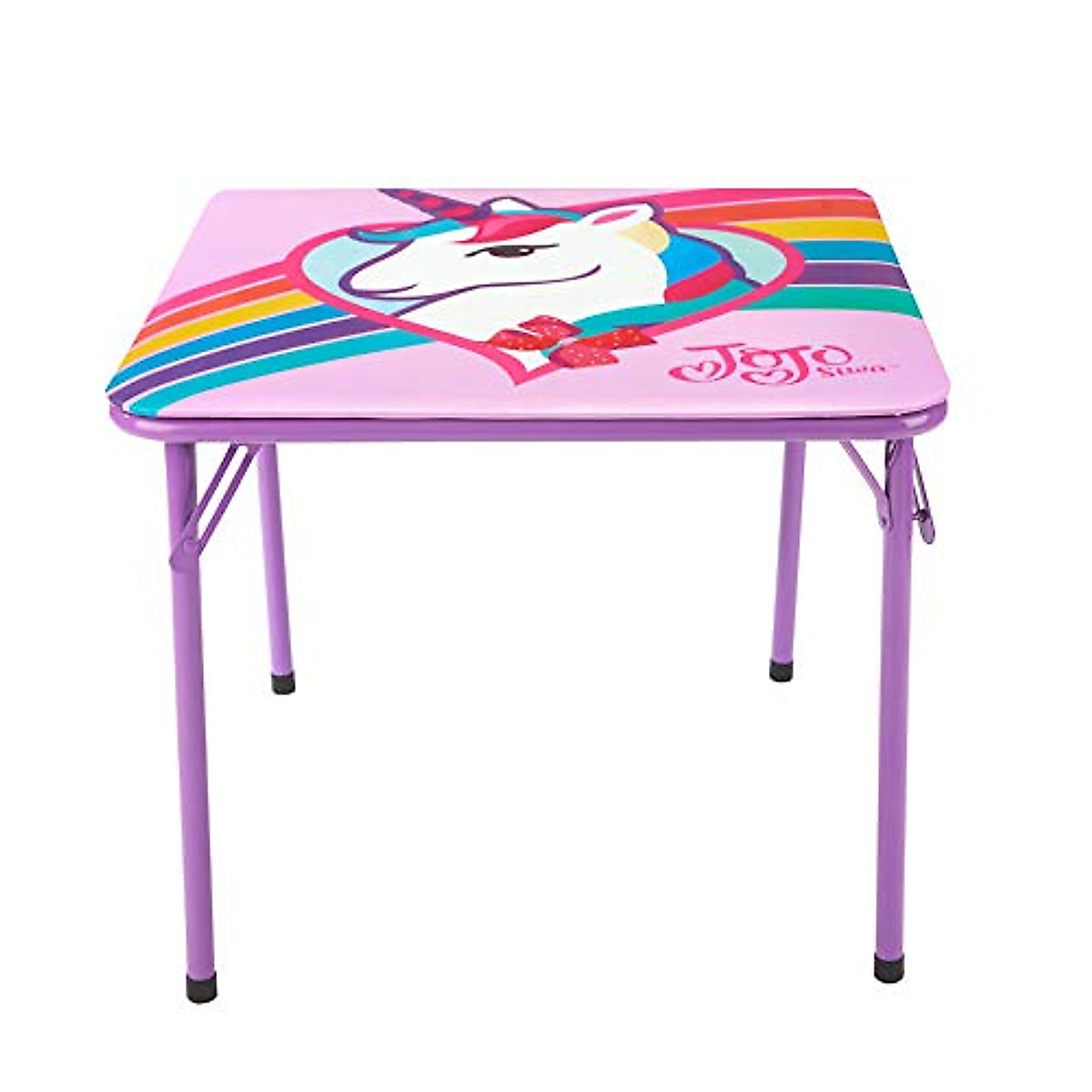 Idea Nuova JoJo Nickelodeon Siwa 3Piece Table & Chair Set with 2 Folding Chairs & 1 Table, Ages 3+ & JoJo Siwa Collapsible Children’s Toy Storage Trunk, Durable with Lid, Pink