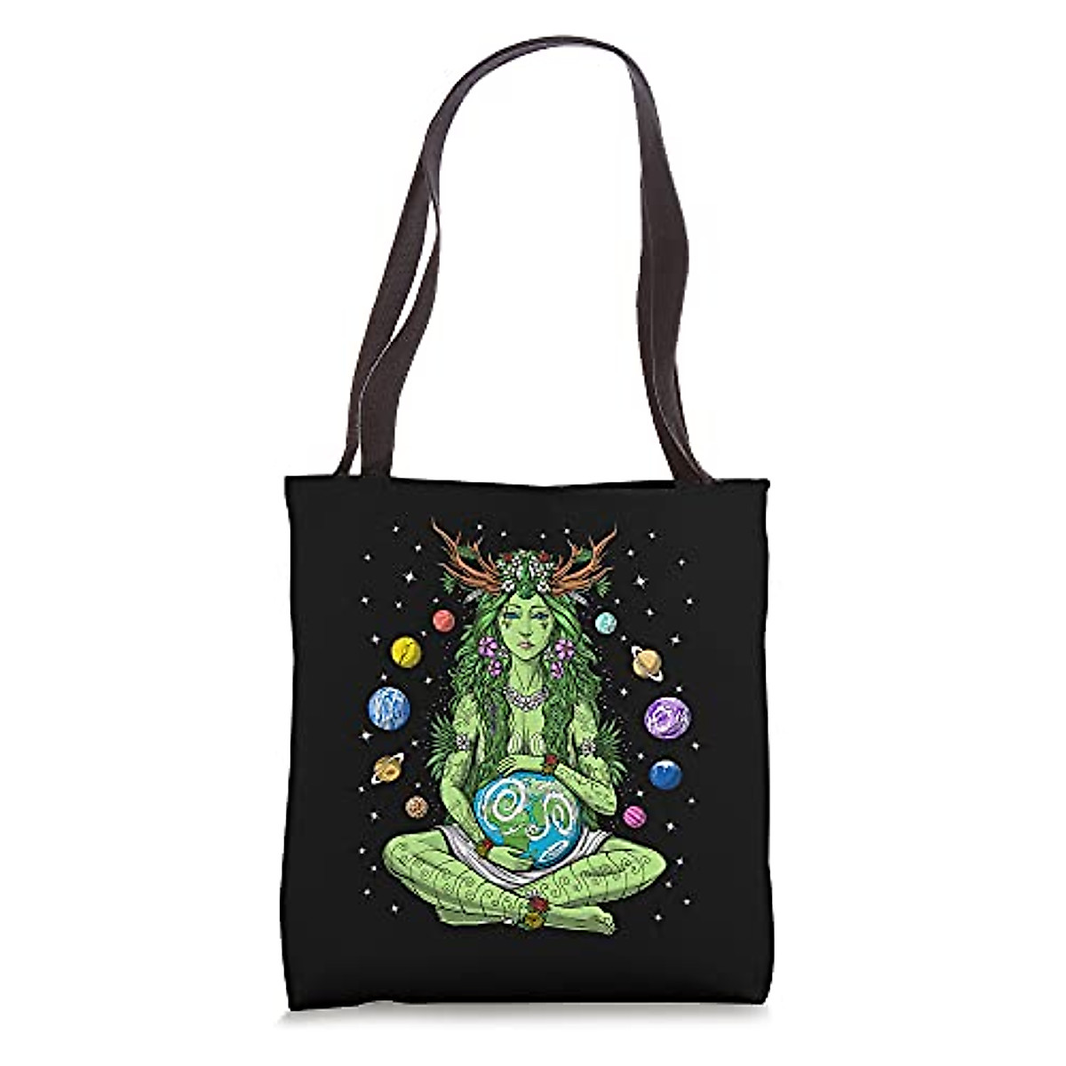 Gaia Greek Goddess Pagan Mother Earth Hippie Nature Witchy Tote Bag