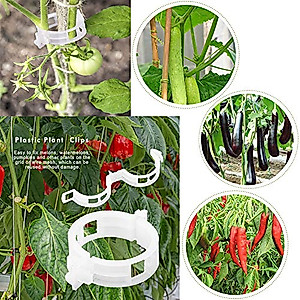 300PCS Plant Support Garden Clips,Tomato Trellis Clips Crop Clip for Vine Vegetables Flower Tomato Orchid to Grow Upright,Healthier
