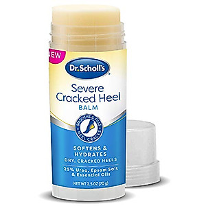 Dr. Scholl's Cracked Heel Repair Balm 2.5oz, with 25% Urea for Dry Cracked Feet, Heals and Moisturizes for Healthy Feet