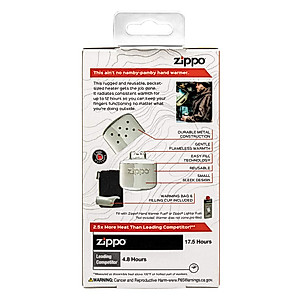 Zippo Hand Warmer, 12-Hour - Chrome Silver