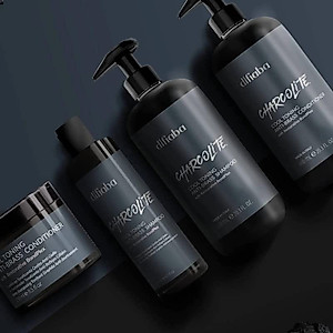 edgy DIFIABA Charcolite Cool Toning Anti-Brass Shampoo & Conditioner DUO SET w/ Restorative BondPlex (w/ Sleekshop Teasing Comb) Charcoal Kit Bond Plex (8.5 oz + 8.5 oz)