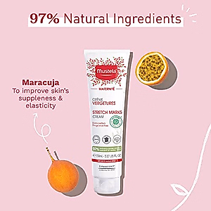 Mustela Maternity Stretch Marks Cream for Pregnancy - with Natural Avocado, Maracuja & Shea Butter - Fragrance-Free & EWG Verified - 5.07 fl. Oz