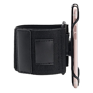 Kyfreshpower 360° Rotatable Running Armband for iPhone 14/13/Pro/Mini/12/11/SE/Xs/XR/X/8/7/Plus, Fits All 4-8 Inch Smartphones, with Key Holder Phone Armband for Running Hiking Biking(Black)