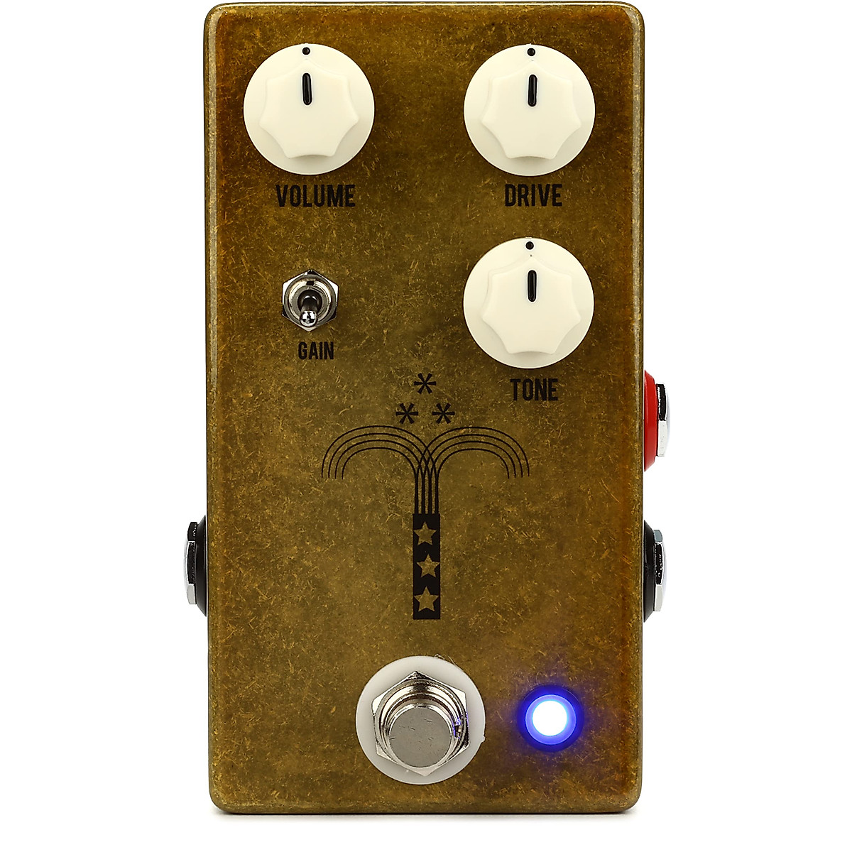 JHS Morning Glory V4 Transparent Overdrive Pedal with 3 Patch Cables