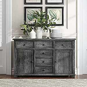 CRE8TIVE 24"x354" Dark Grey Wood Wallpaper Peel and Stick Large Size Self Adhesive Wood Grain Contact Paper Countertops Waterproof Thickened Distressed Wood Vinyl Wrap for Kitchen Cabinets Furniture