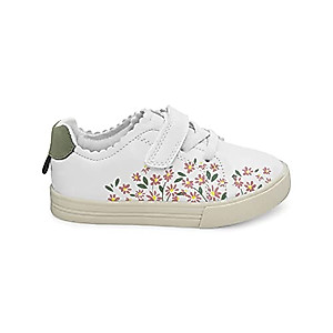 OshKosh B'Gosh Girls Sweetie Sneaker, White/Multi, 4 Toddler