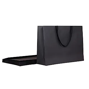 PAPERIST 6pcs 21.7x6.1x15.7 (4) Extra Large Size Gift Bags with Cotton Handles, Thick, Sturdy, Giant, Jumbo Paper Bags for Wedding, Birthday, Party