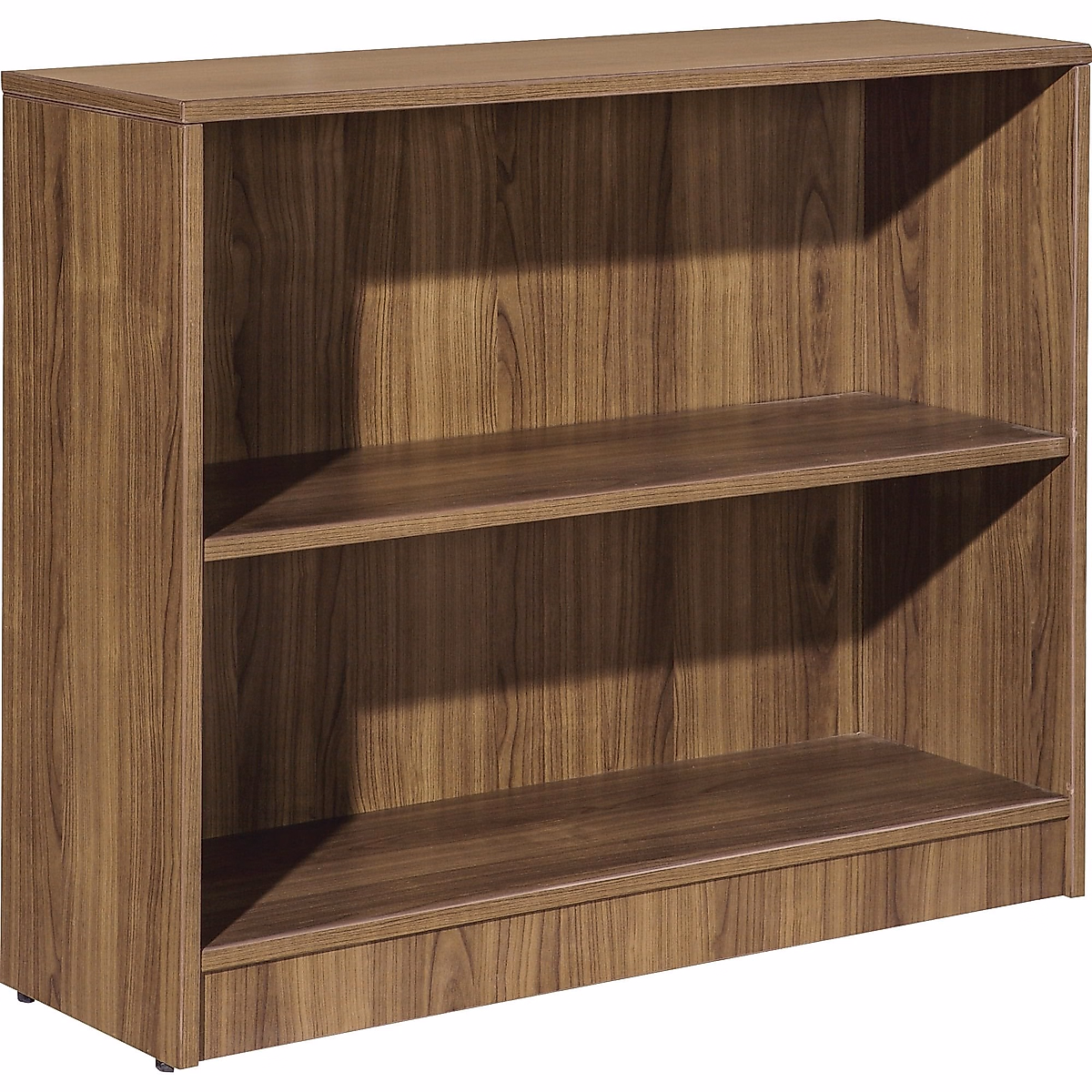 Lorell Walnut Laminate Bookcase, 29.5" x 36" x 12"