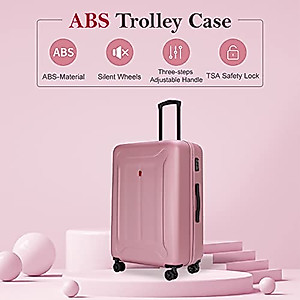 Widfre Luggage Sets 3 Pieces Carry on Suitcase Hardshell Lightweight Travel with Double Spinner Wheels Locks TSA Approved (Red)