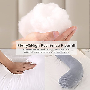 CDORANG Pregnancy Pillow, Full Body Maternity Pillow for Sleeping with Removable Washable Cover, Support for Back, Hips, Legs, Belly for Pregnant Women (Grey)