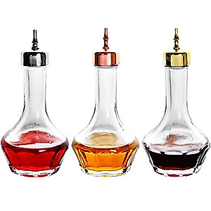 SuproBarware Bitters Bottle Set of 3 Glass Dash Bottle with Dasher Top 1.7oz Professional Bar Tool for Cocktail Great for Bartender Home Bar