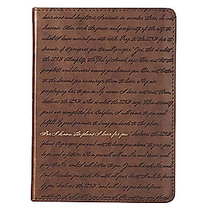 Christian Art Gifts Brown Faux Leather Journal | For I Know the Plans Jeremiah 29:11 Bible Verse | Handy-sized Flexcover Inspirational Notebook w/Ribbon 240 Lined Pages, Gilt Edges, 5.5 x 7 Inches