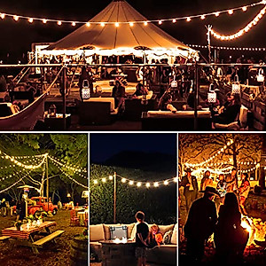 hyrion Globe Outdoor String Lights,100ft G40 Patio Lights with 15W E12 Socket Base,50 Edison Bulbs Waterproof led String Lights Outside for Backyard Balcony Garden Party Decor