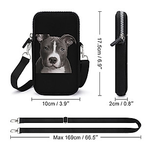 FunnyStar American Pit Bull Crossbody Phone Bag Shoulder Wallet Purse Cellphone Handbag with Adjustable Strap