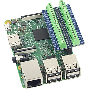 for RPi Pi IO GPIO Terminal Blocks Breakout Board 40Pin 2.54mm / 0.1" Mini Terminal Expansion Board for Raspberry Pi 5 4B 3B+ 3B 2B Zero Zero W