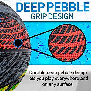 Franklin Sports Mystic Basketball - Official Size Basketball - Indoor + Outdoor Basketball - 29.5" Rubber Basketball - Air Pump Included