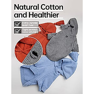 Furryilla Dog Hoodies Dog Sweaters for Small Medium Large Dogs with Leash Hole, Small Medium Large Big Dog Christmas Warm Easy on Sweater Coats Hooded Sweatshirt Fleece Dog Hoodies