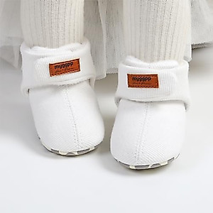 Neband Baby Girls Booties Toddler Boys Shoes Soft Sole Baby Snow Boots Infant Crib Walking Shoes, 0-18Months