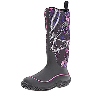 Muck Boots Hale Multi-Season Women's Rubber Boot, Black/Muddy Girl Camo, 7 M US
